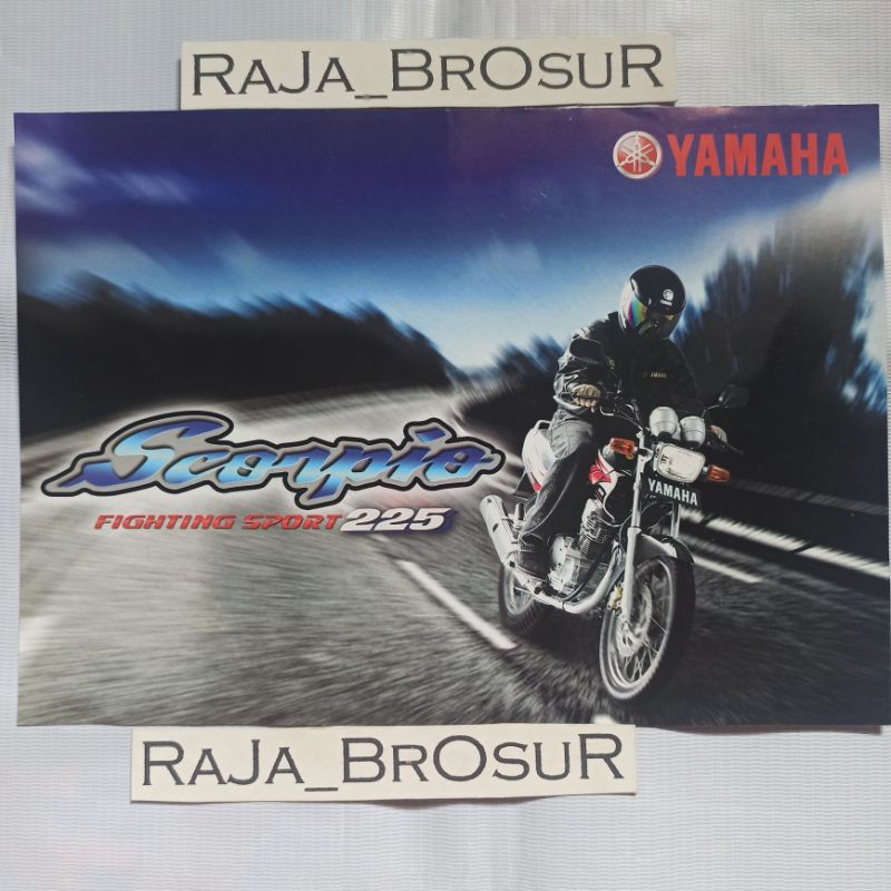 Jual Poster brosur katalog flyer jadul lawas Yamaha Scorpio 225 Steko 2003 | Shopee Indonesia