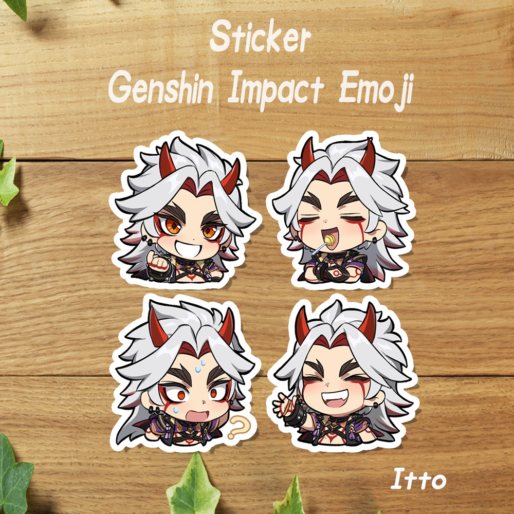 Jual Stiker Genshin Impact Emoji Sticker Vinyl / Sticker Set Genshin ...