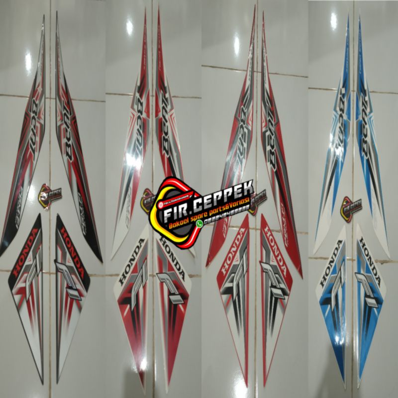 Jual Stiker Striping Honda Beat Fi 2015 Beat X Hitam Merah Putih Biru ...