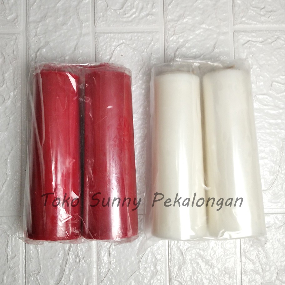 Jual Lilin Besar Diameter 5 cm, Tinggi 16 cm - Warna Merah, Putih ...