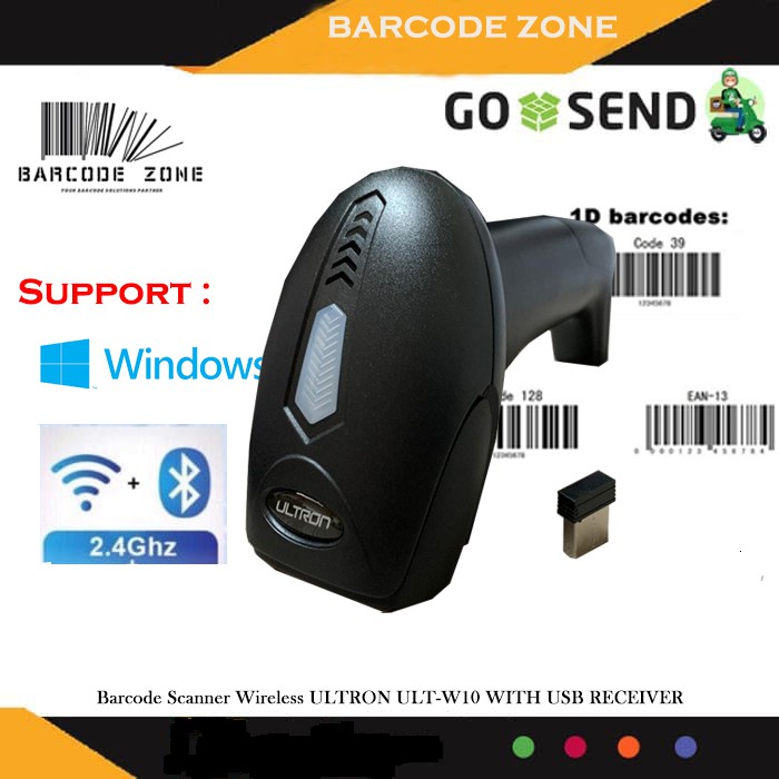 Jual WIRELESS BARCODE SCANNER ULTRON ULT-W10 WITH USB RECEIVER 2.4G ...