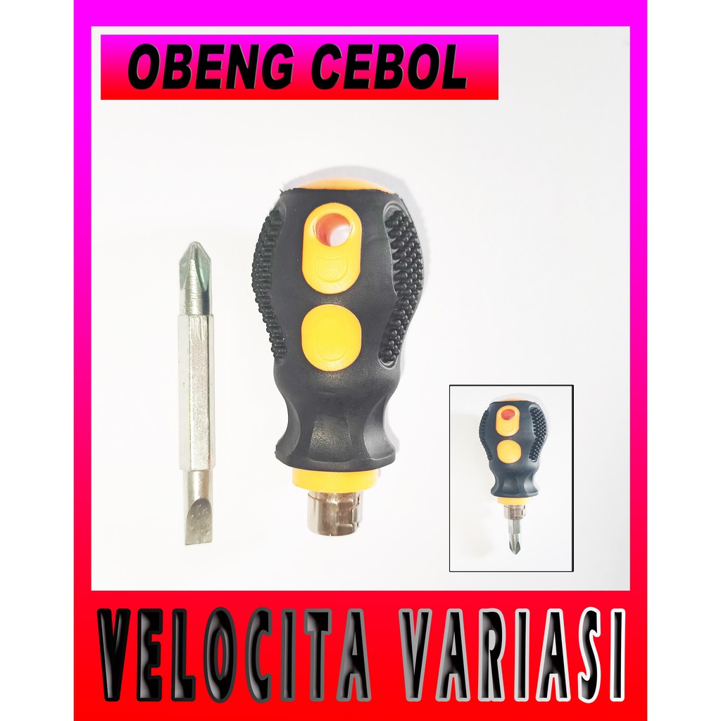 Jual Obeng mini 2 way BB Obeng Cebol Min dan Plus Model Tekiro | Shopee ...