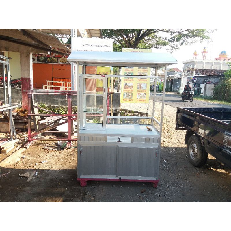 Jual Rombong Aluminium Roda 4 (2 Roda Pengunci) Ukuran 120x60cm, tinggi ...