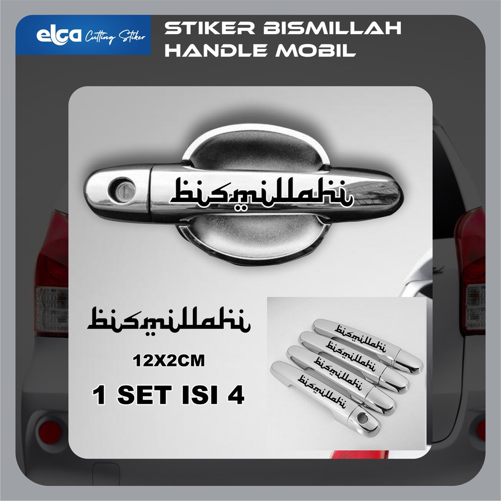 Jual 1 SET - STIKER BISMILLAH HANDLE MOBIL, Stiker Castting Castem ...