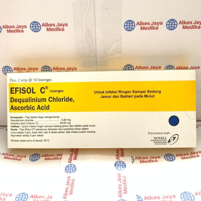 Jual Efisol-C (1box Isi 2strip @10tablet) - Obat Radang Tenggorokan ...