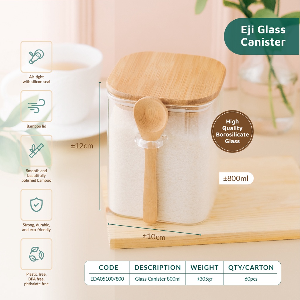 Jual Toples Kaca Kotak Aesthetic / Toples Susu / Toples Gula / Toples ...