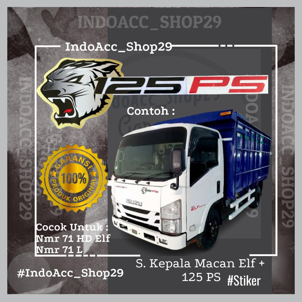 Jual Stiker/Strip Elf Kepala Macan putih & 125PS Komplit ORIGINAL ISUZU ...