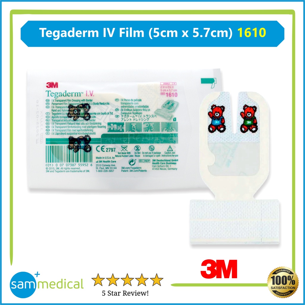 Jual 3M Tegaderm IV Film 1610 Plester Transparan infus anak ...