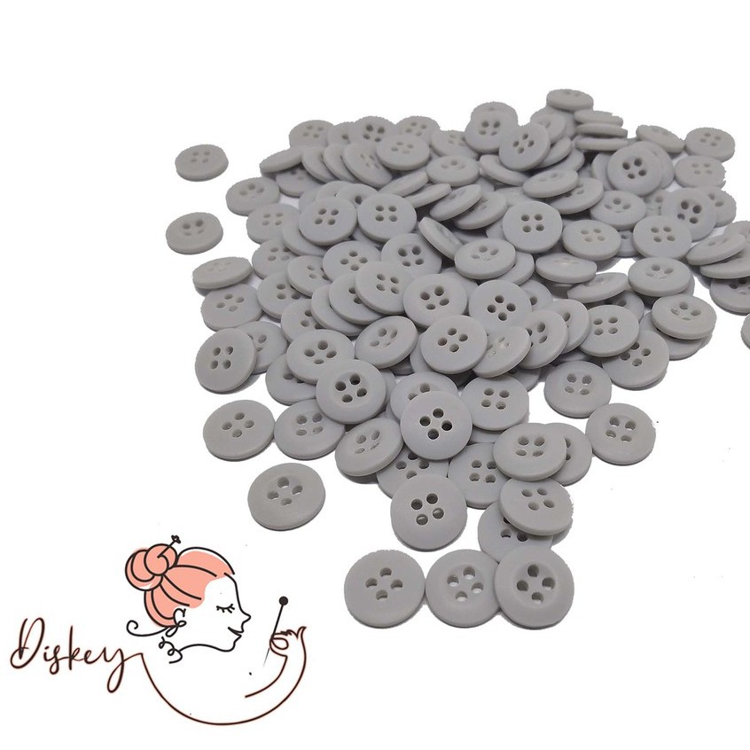 Jual 144 BUAH KANCING KEMEJA KANCING BAJU 11,6 MM SERI WARNA PUTIH ...