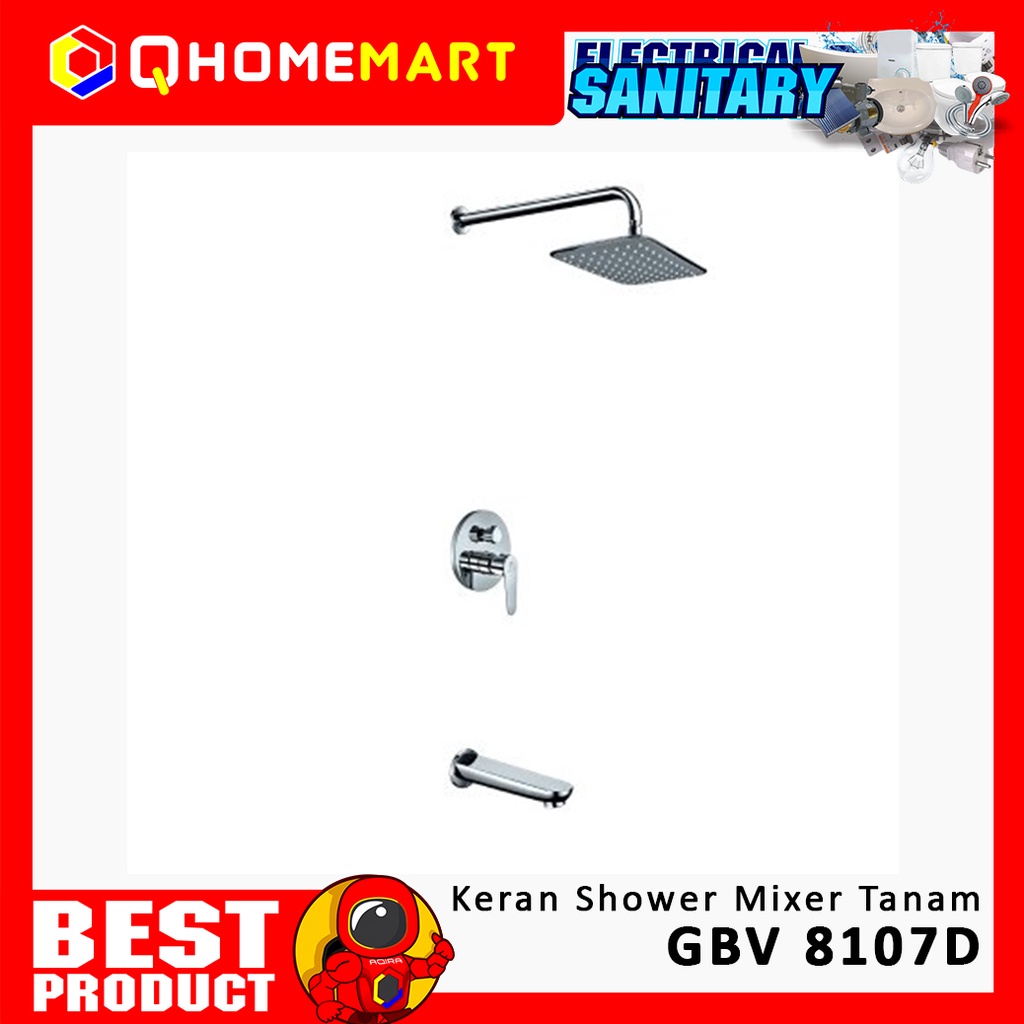 Jual Keran Mixer Tanam GBV 8107D In Wall Mixer Shower Set GBV 8107D ...