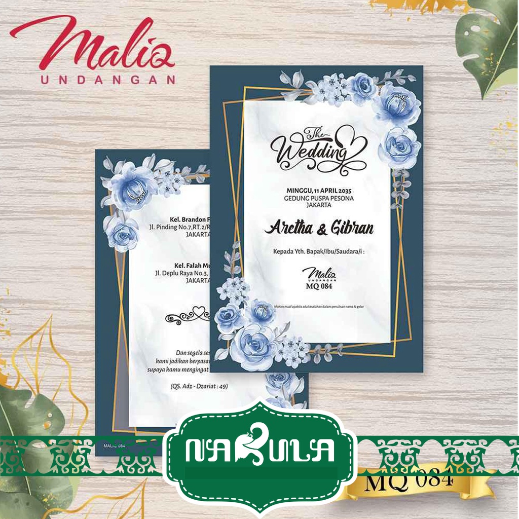 Jual Undangan Blangko TERBARU Seri Maliq 84 Harga Murah | Shopee Indonesia
