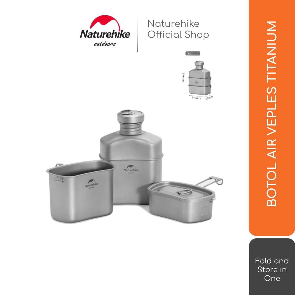 Jual Naturehike Botol Air Veples / Nesting Pot Camping Titanium ...