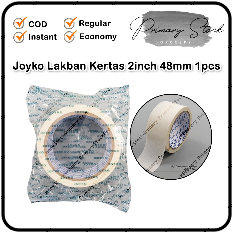Jual Isolasi Kertas Besar 2 inch Lakban Masking Tape 48mm Joyko Murah ...