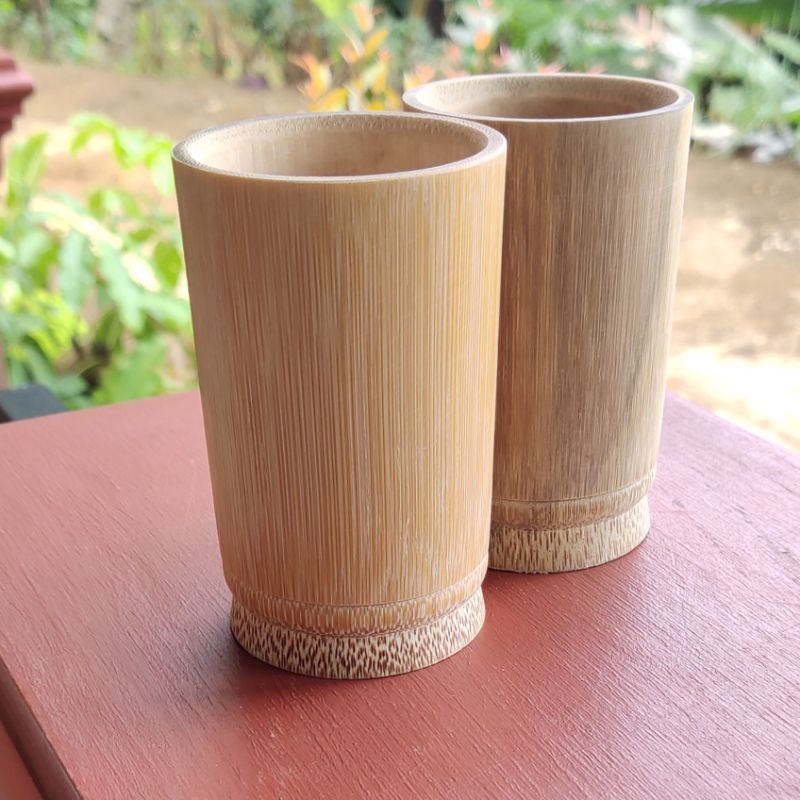 Jual gelas bamboo gelas shot gelas minum 200 ml | Shopee Indonesia