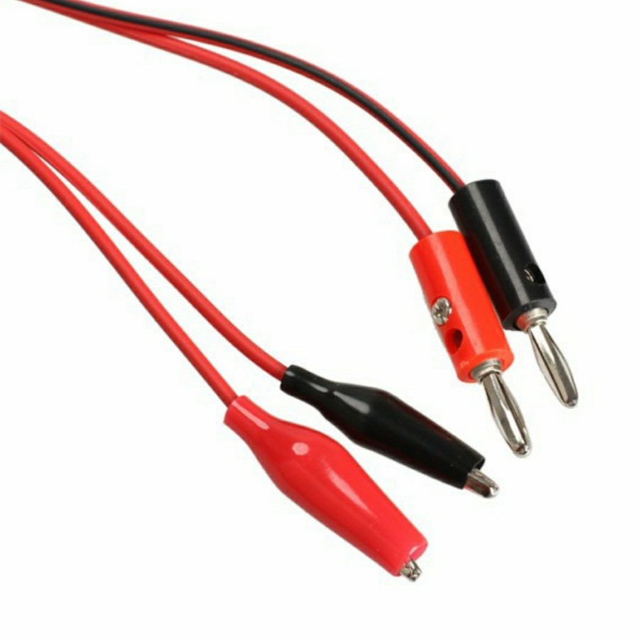 Jual kabel jek 1 pasang capit buaya ke jek banana merah hitam panjang 1 ...