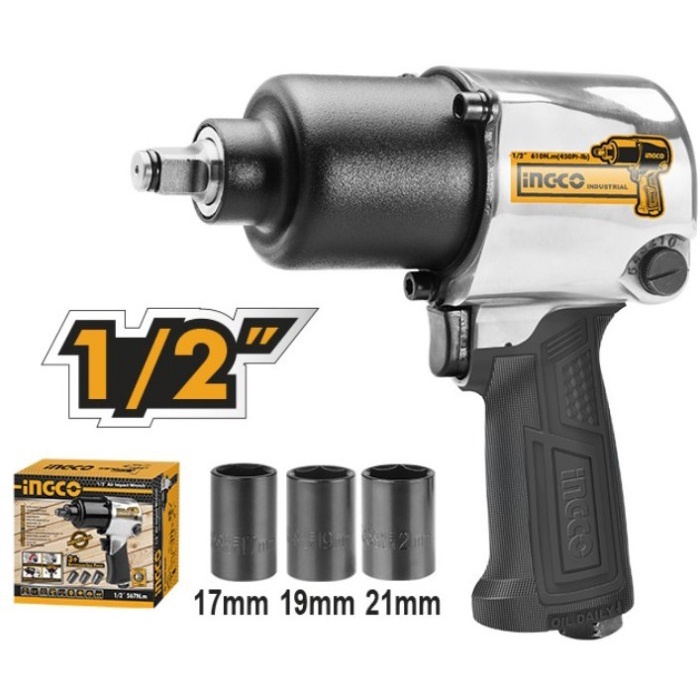 Jual Ingco AIW12562 Air Impact Wrench 1/2 Inch AIW 12562 Buka Baut Sock ...
