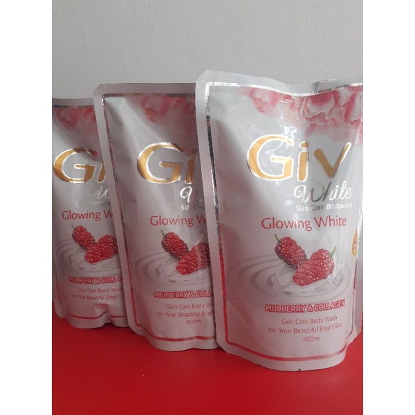 Jual giv sabun mandi cair 450ml 450 ml mulberry collagen glowing white ...