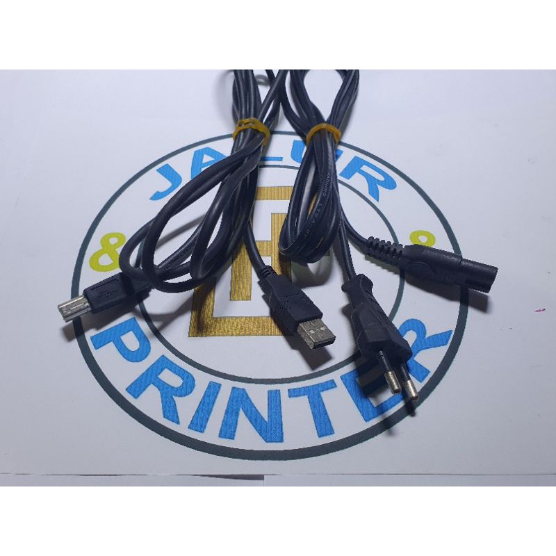 Jual kabel power & usb untuk printer canon epson hp ORI bawaan printer ...