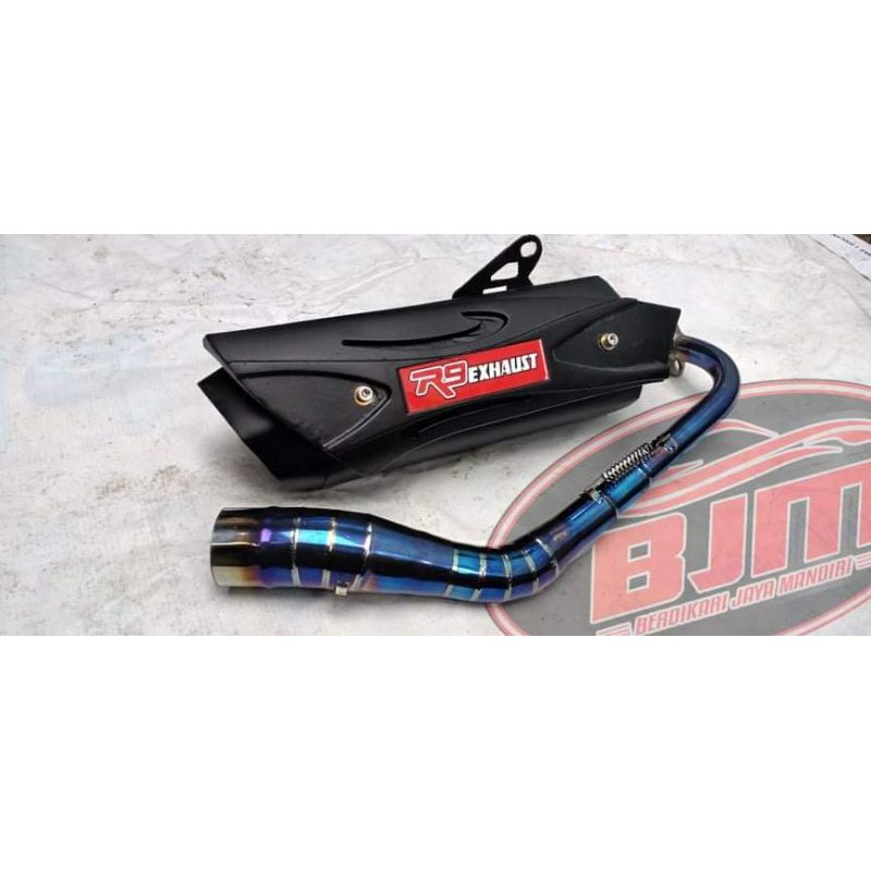 Jual (COD) knalpot R9 Misano header blue (all matic) | Shopee Indonesia