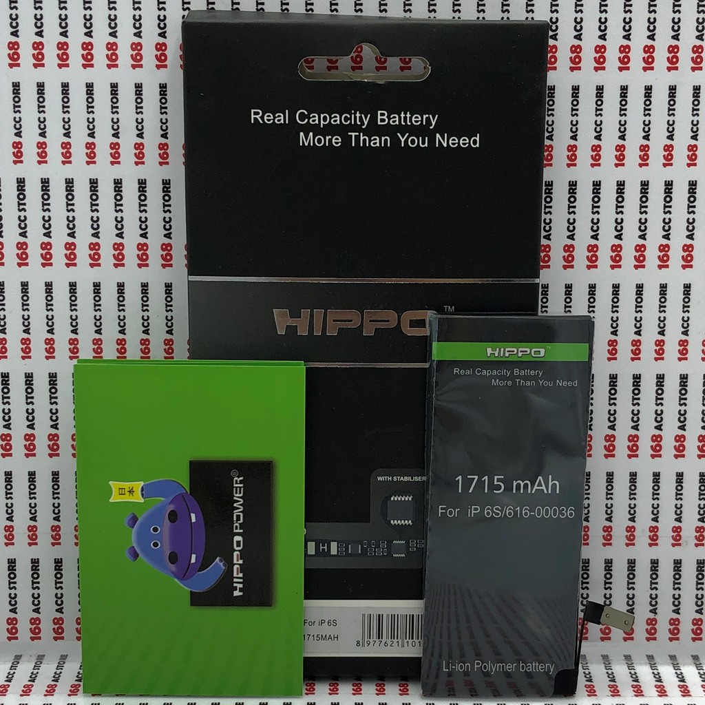 Jual BATERAI HIPPO IPH 6S / BATERAI DOUBLE POWER HIPPO | Shopee Indonesia