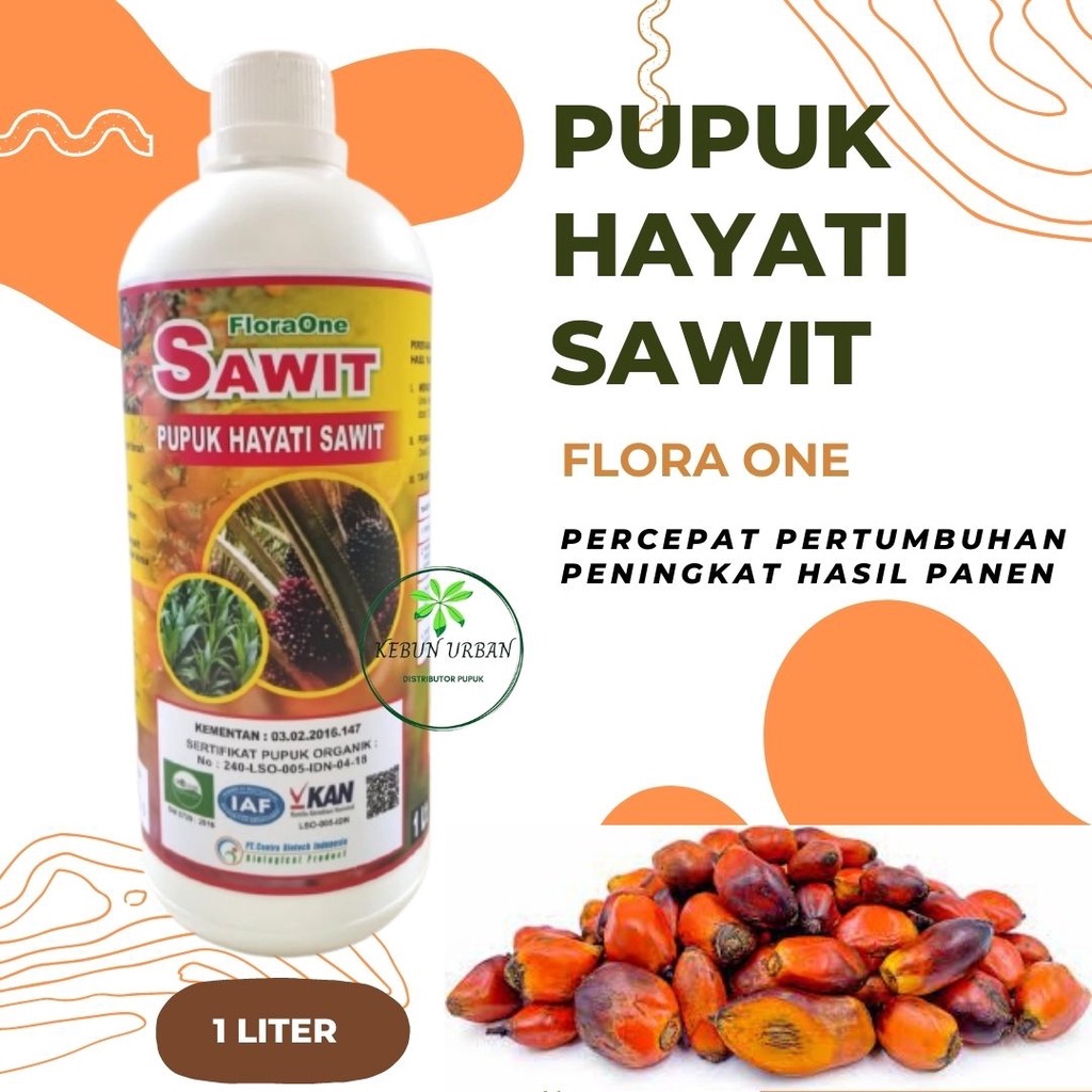 Jual Pupuk Sawit Cair Flora One 1 Liter, Pupuk Pelebat Buah Sawit ...