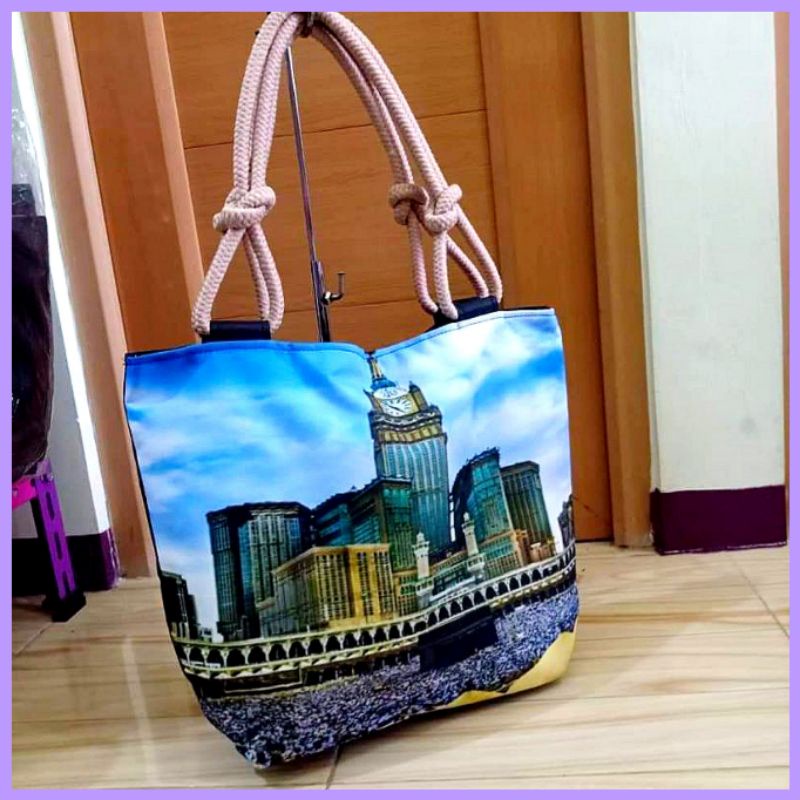 Jual Totebag ka'bah / Tote bag masjid / Makkah / Madinah / tas Tote ...