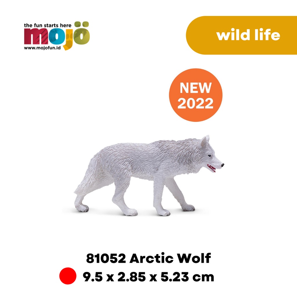 Jual Mojo Fun Arctic Wolf 81052 - Wildlife Collection | Shopee Indonesia