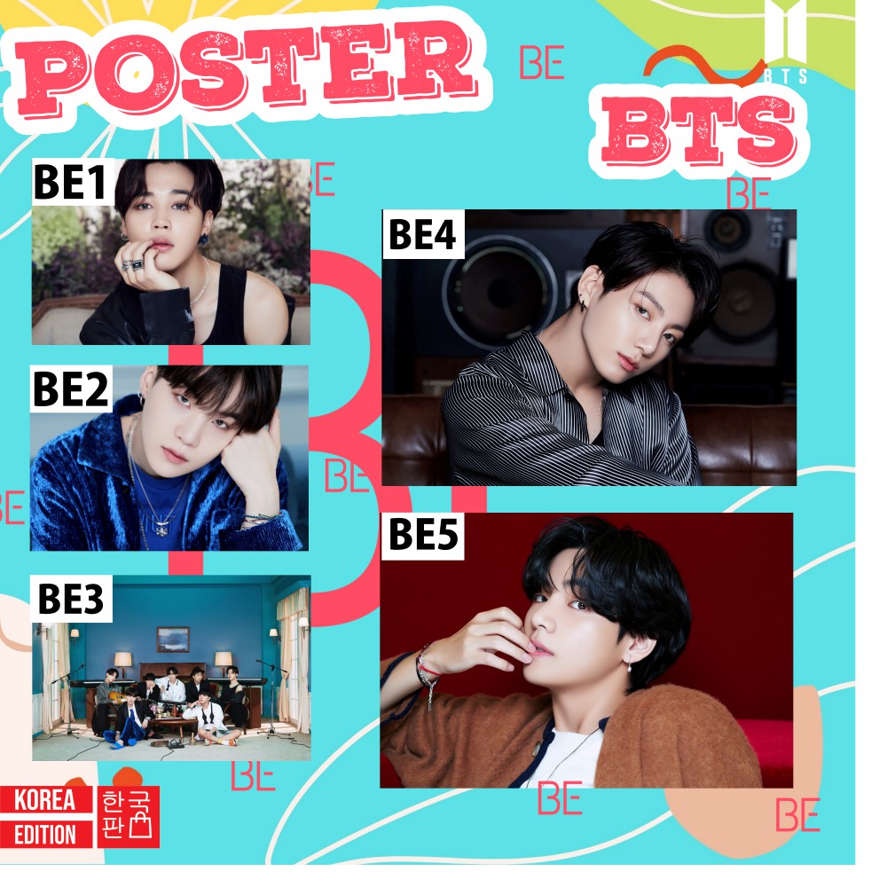 Jual Poster BTS BE Album Ver Deluxe Edition Bangtan Boys Jungkook Jimin ...