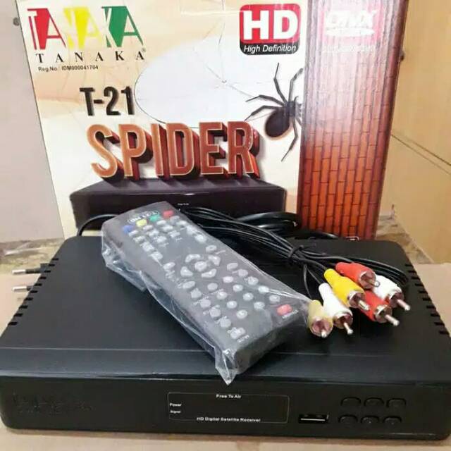 Jual Receiver HD Tanaka Spider T21 Parabola C Ku Band T-21 Mpeg4 ORI | Shopee Indonesia