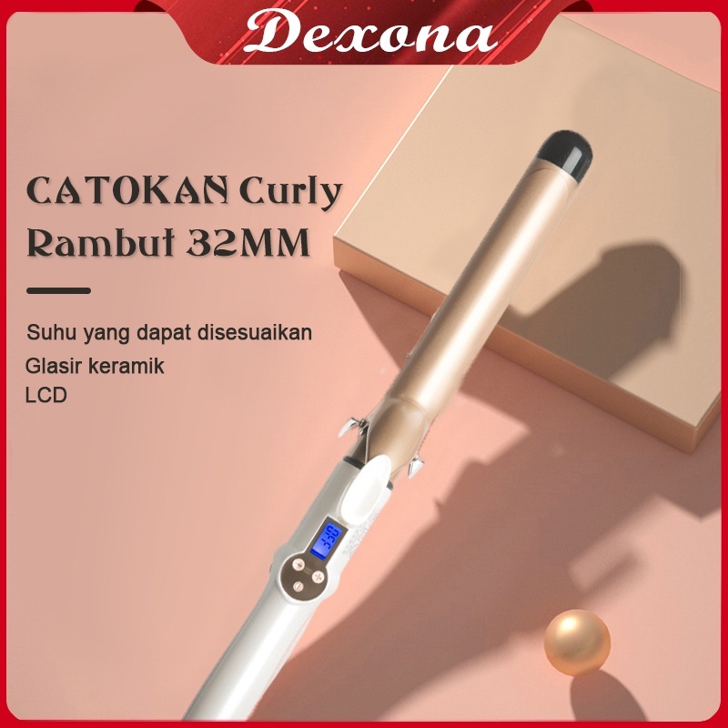 Jual 2 in 1 32mm Curly Rambut Catokan rambut keramik Alat Rambut Salon ...