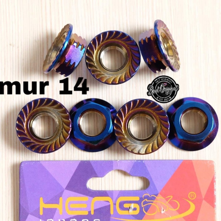 Jual mur probolt blue m10 atau mur 14 original heng harga satuan ...
