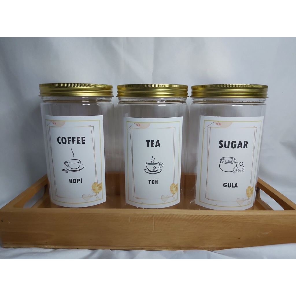 Jual TOPLES GULA KOPI TEH AESTHETIC/SET 3PCS/TOPLES PLASTIK/TUTUP ...