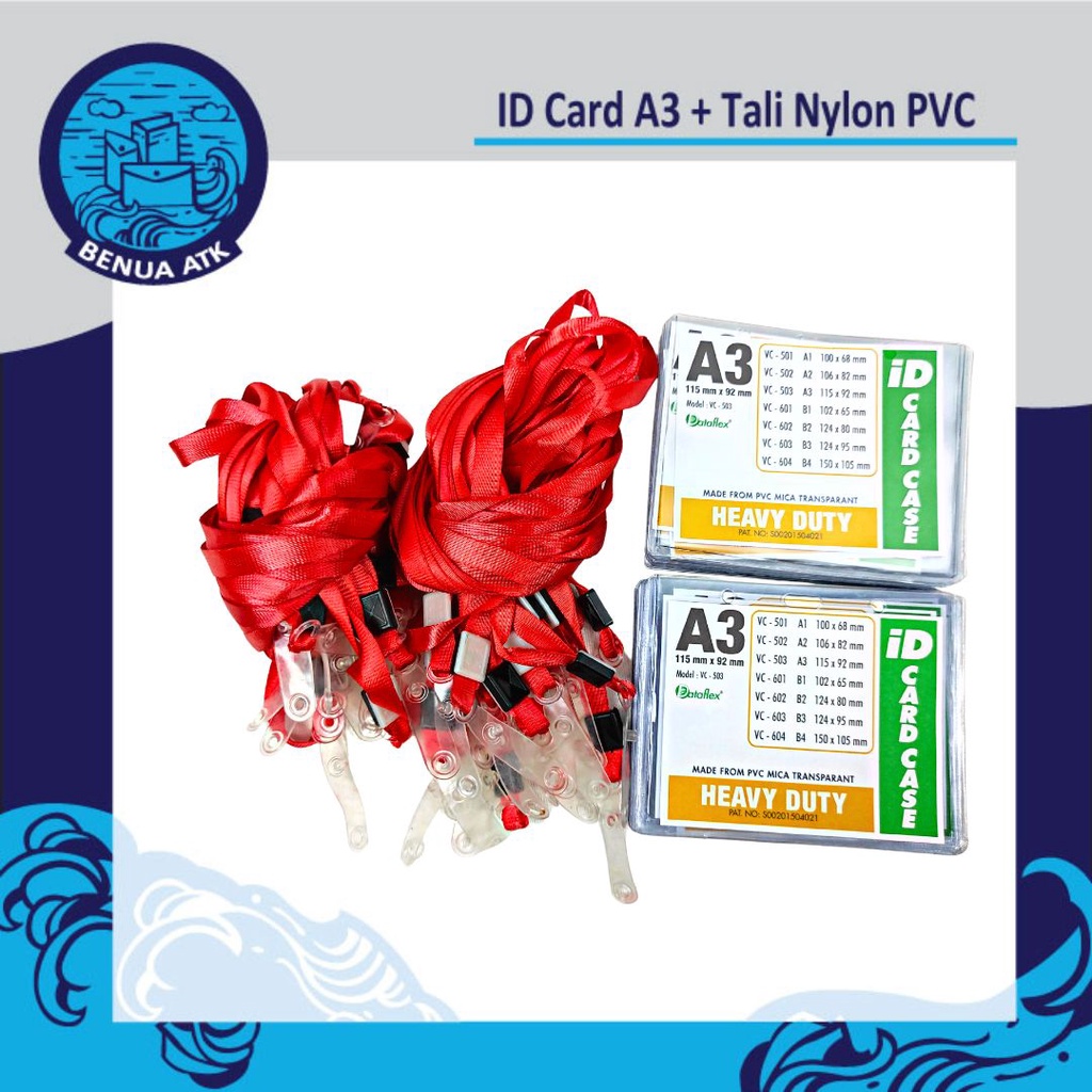 Jual Bundling ID Card A3 + Tali ID Nylon Soft PVC Dataflex [NYLKSFP ...