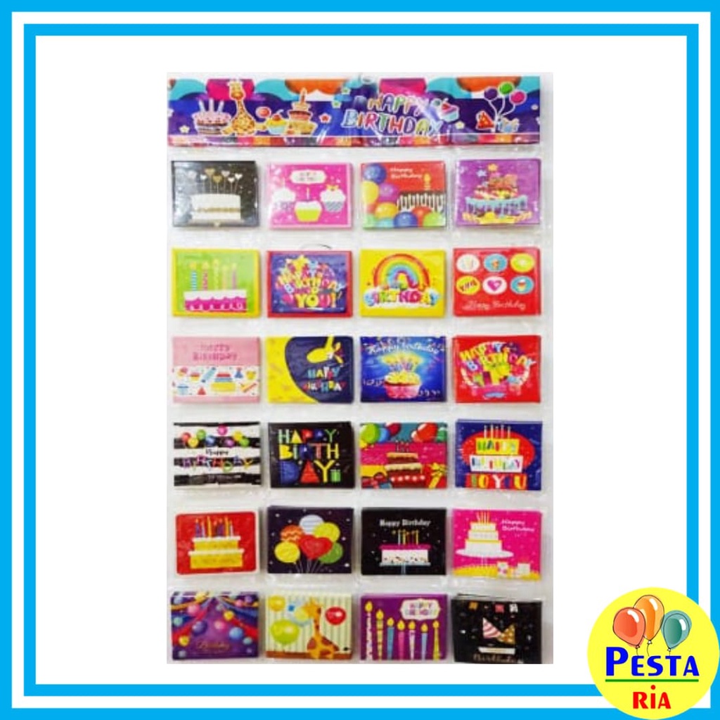 Jual Murah!! 1Pcs Kartu Ucapan Motif HBD GLITTER, kartu ucapan ...
