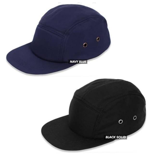 Jual Topi 5 Five Panel Basic Polos Bahan Rapel | Shopee Indonesia