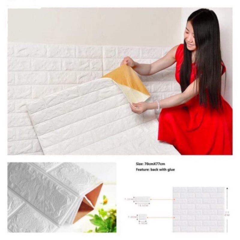Jual Wallpaper Dinding Foam 3D Motif Batu Bata Stiker Dinding | Shopee ...