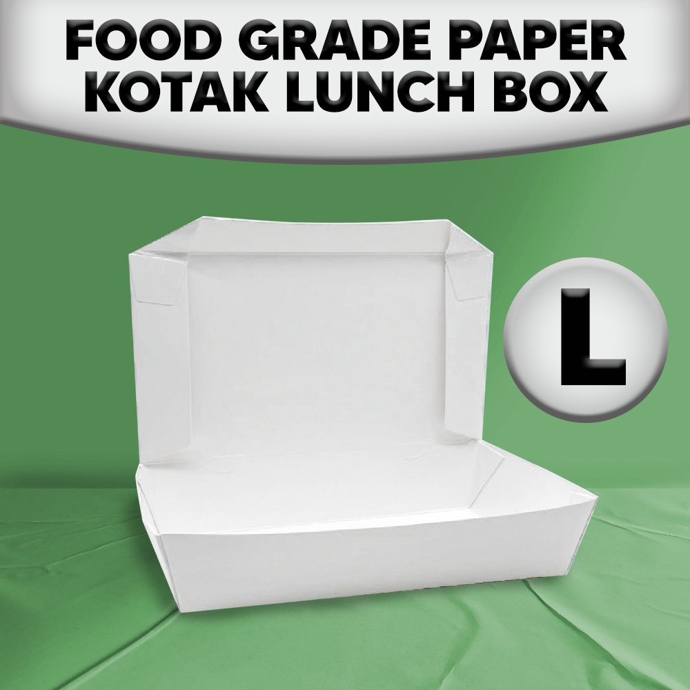 Jual PAPER BOX LUNCH UKURAN L BESAR - LUNCH BOX KERTAS - TAKE AWAY ...