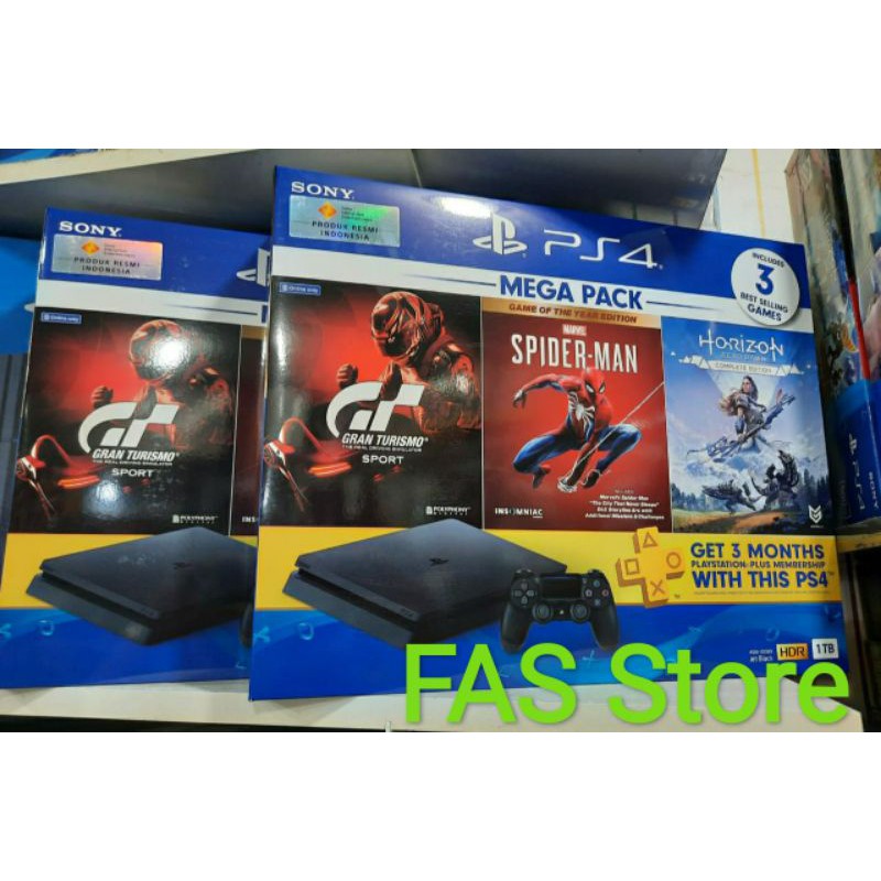 Jual Ps4 Slim Bundle 3 Games HDD 1 Tb Garansi Resmi Sony 1 Th New ...
