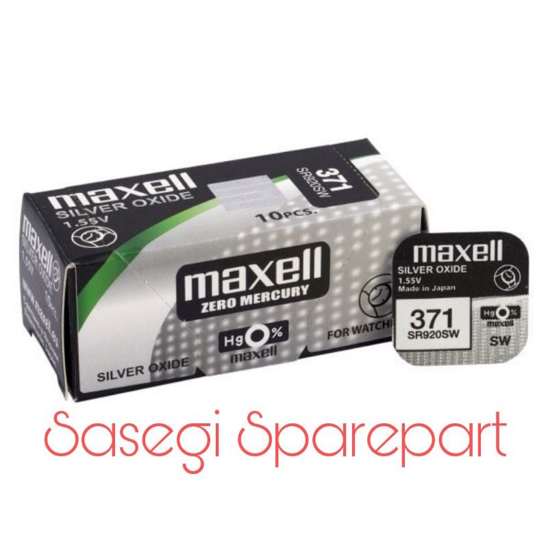 Jual Baterai Maxell 371 SR920SW Baterai Maxell 371 Maxell 920 Original ...