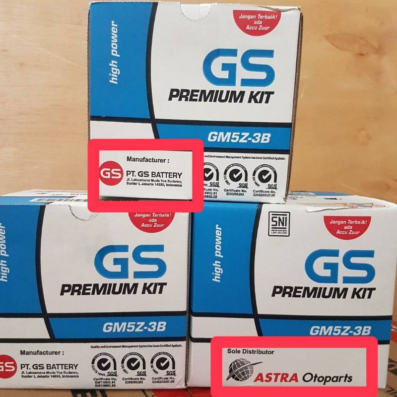 Jual AKI GS GM5Z-3B KIT GRAND, SUPRA X, MIO LAMA, JUPITER Z, VEGA, SHOGUN, SMASH GS BASAH GM5Z ...