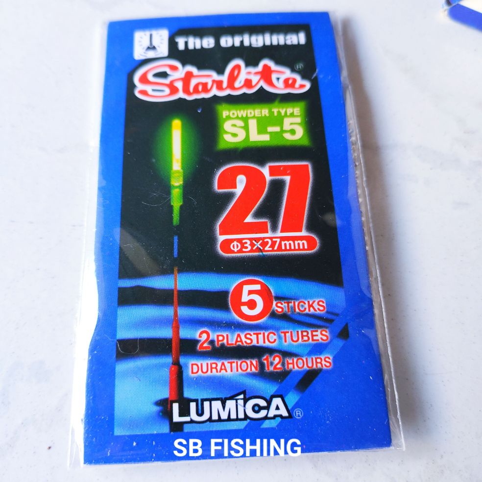Jual Lampu pancing original starlite menyala - lumica satu pack isi 5 ...