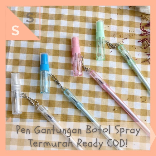Jual [simplyshop] Pen / Pulpen Gantungan Botol Spray Motif Pastel Bunga ...