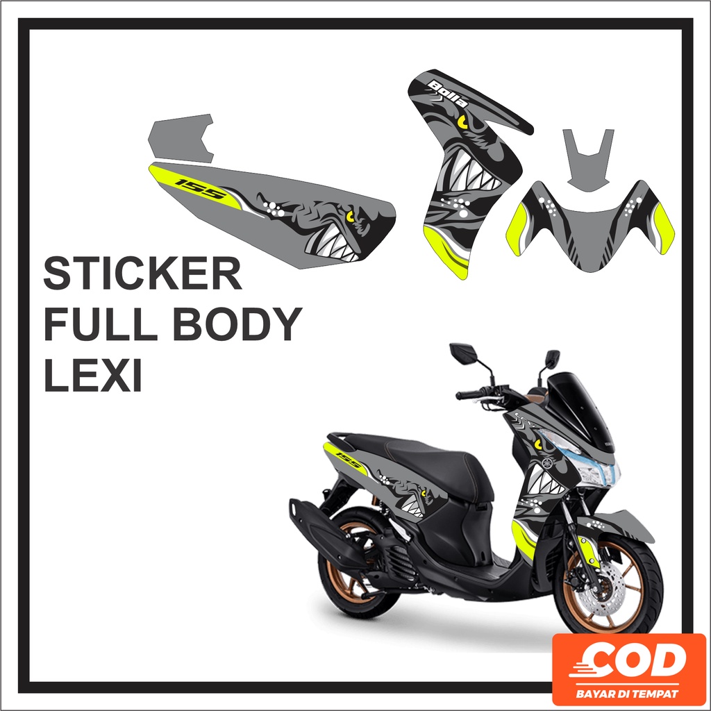Jual Stiker Decal Motor YAMAHA LEXY Full Body Sticker LEXY Motif Garis ...