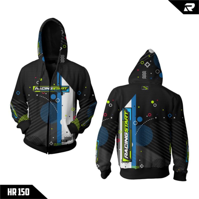 Jual RACINGSTART Jaket Trucker Hoodie Digital Printing Sublimasi HR 150 | Shopee Indonesia