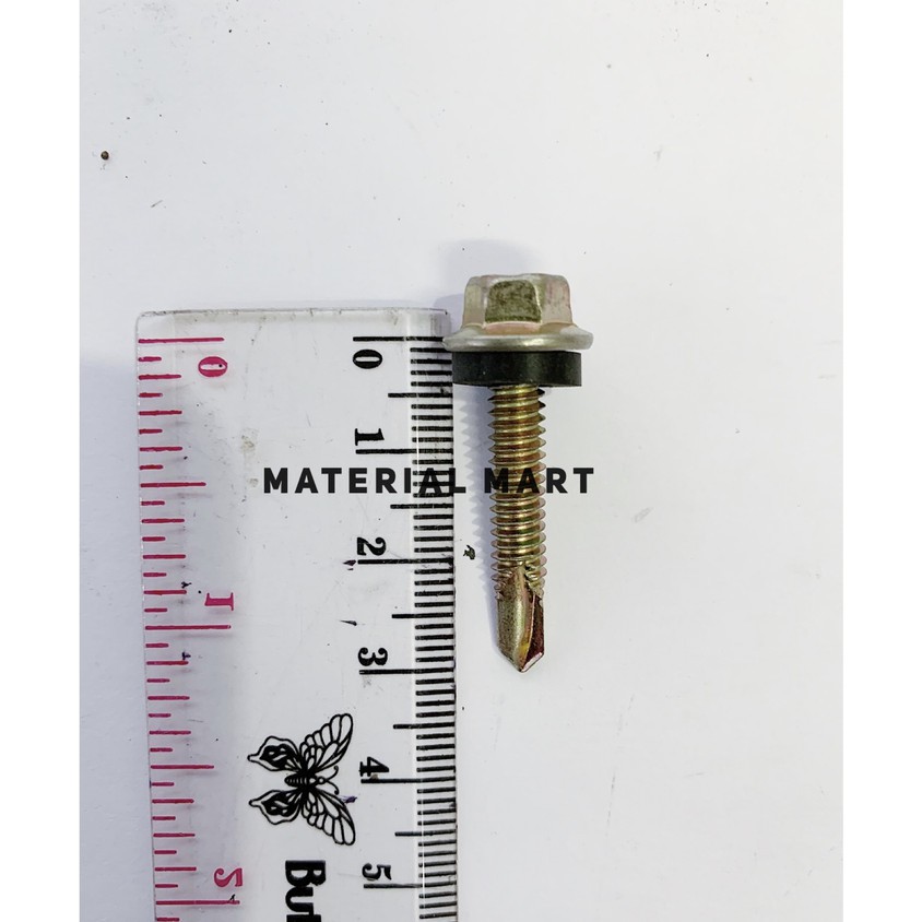 Jual (1 PC) Skrup Roofing 30mm | Baut Roofing 3CM | Baut Kuning 30 mm ...