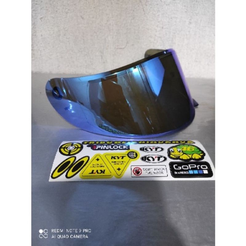 Jual flat visor kyt falcon fr / flat visor kyt falcon iridium red gold ...
