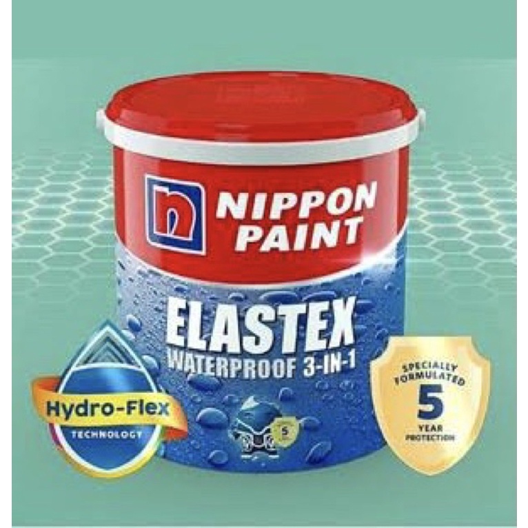 Jual Cat Nippon Elastex Waterproof 3 in 1 ukuran 1kg / Cat anti bocor ...