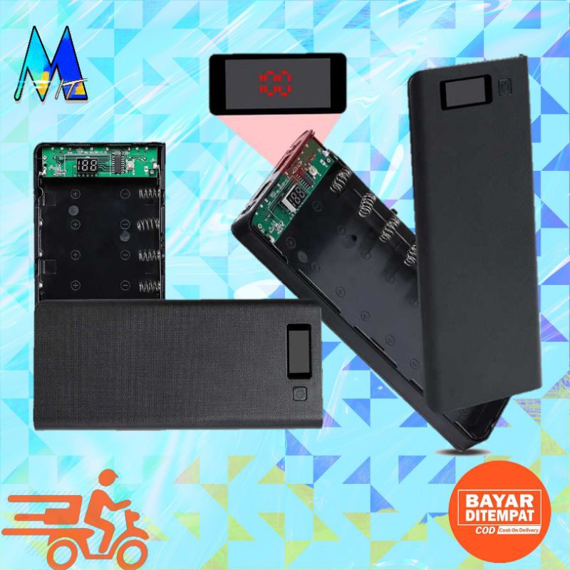 Jual CASING DIY POWERBANK 8 x 18650 2 PORT LCD DISPLAY | Shopee Indonesia