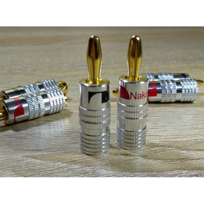 Jual Jual 1 set Nakamichi Banana gold plated speaker jack plug connector | Shopee Indonesia
