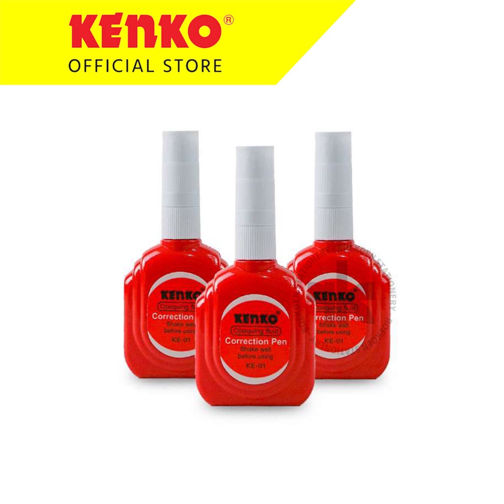 Jual Kenko Correction Pen KE-01 Botol Besar Merah | Shopee Indonesia
